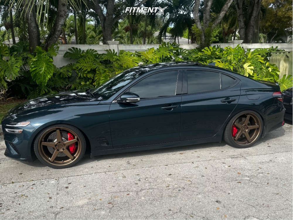 2022 Genesis G70 Sport Prestige with 20x8.5 Ferrada Fr3 and Falken ...