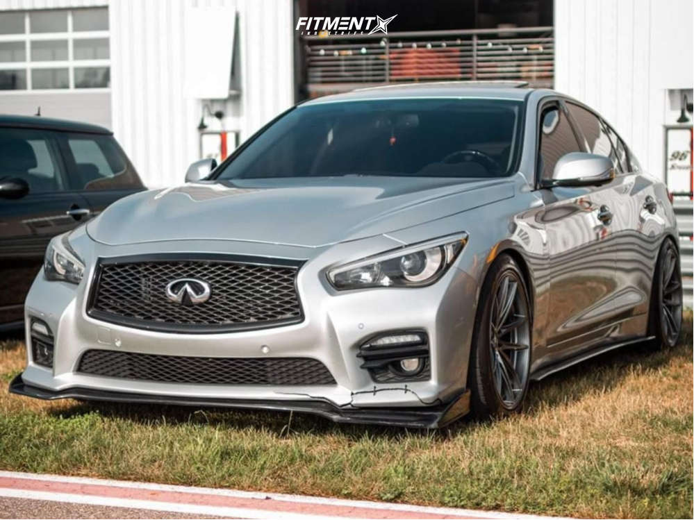 2015 INFINITI Q50 Sport with 19x9.5 Konig Oversteer and Nexen 255x40 on Lowering Springs ...