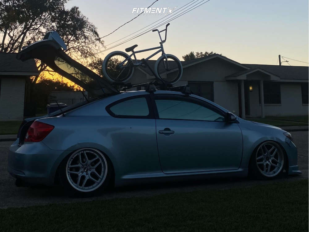 2007 Scion TC Base with 18x9.5 ESR Cs15 and Lexani 225x40 on Air ...