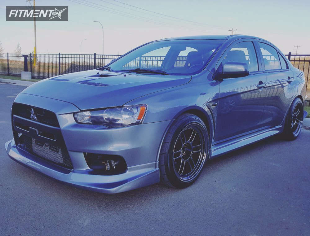 2012 Mitsubishi Lancer Evolution GSR with 18x10.5 Enkei RPF1 and ...