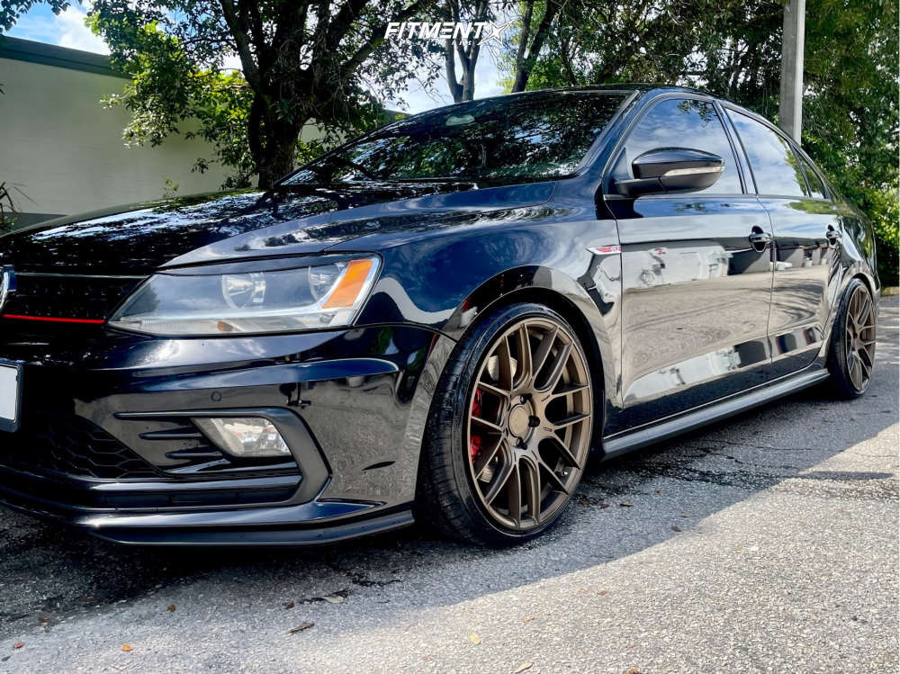 2016 Volkswagen Jetta GLI SEL with 18x9.5 Aodhan Ah-x and Nexen 215x55 ...