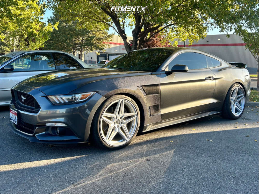2016 Ford Mustang GT with 20x9 ESR Rf15 and Ironman 255x35 on Lowering ...