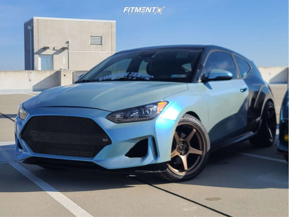 2019 Hyundai Veloster Turbo Ultimate with 18x9.5 Enkei Ts-5 and ...