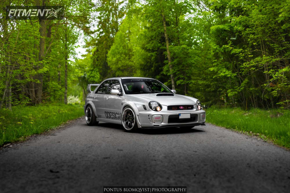 2002 Subaru WRX STI Base with 18x9.5 Enkei Tenjin and Bridgestone ...