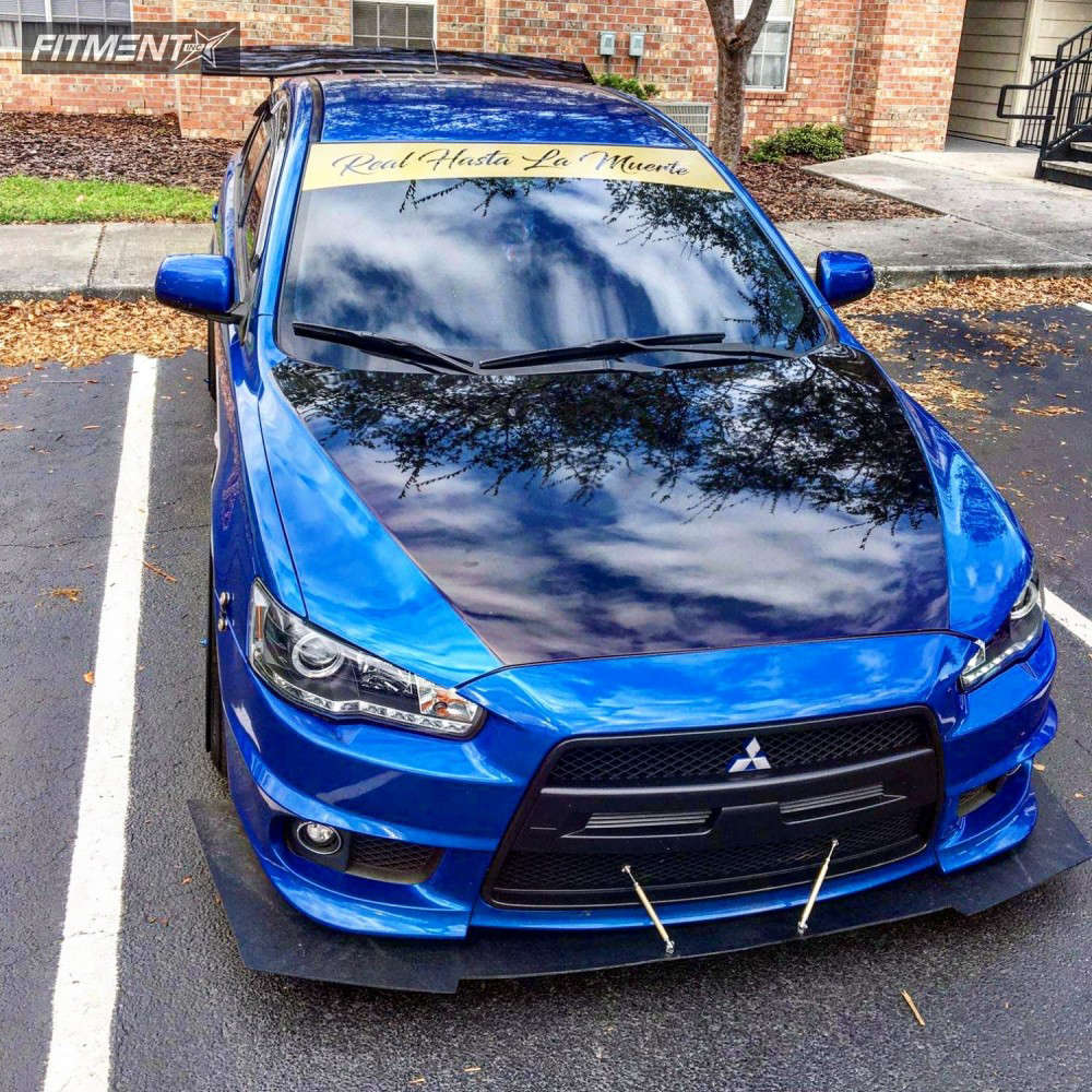 2012 Mitsubishi Lancer Evolution GSR with 18x9.5 Advanti Racing ...