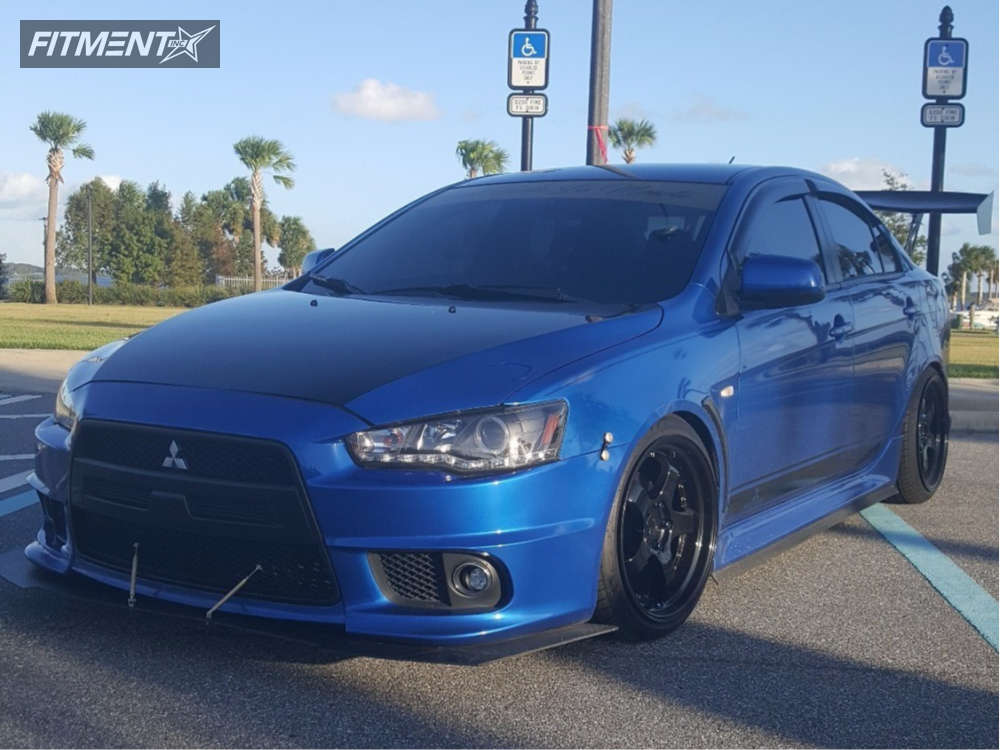 2012 Mitsubishi Lancer Evolution GSR with 18x9.5 Advanti Racing ...