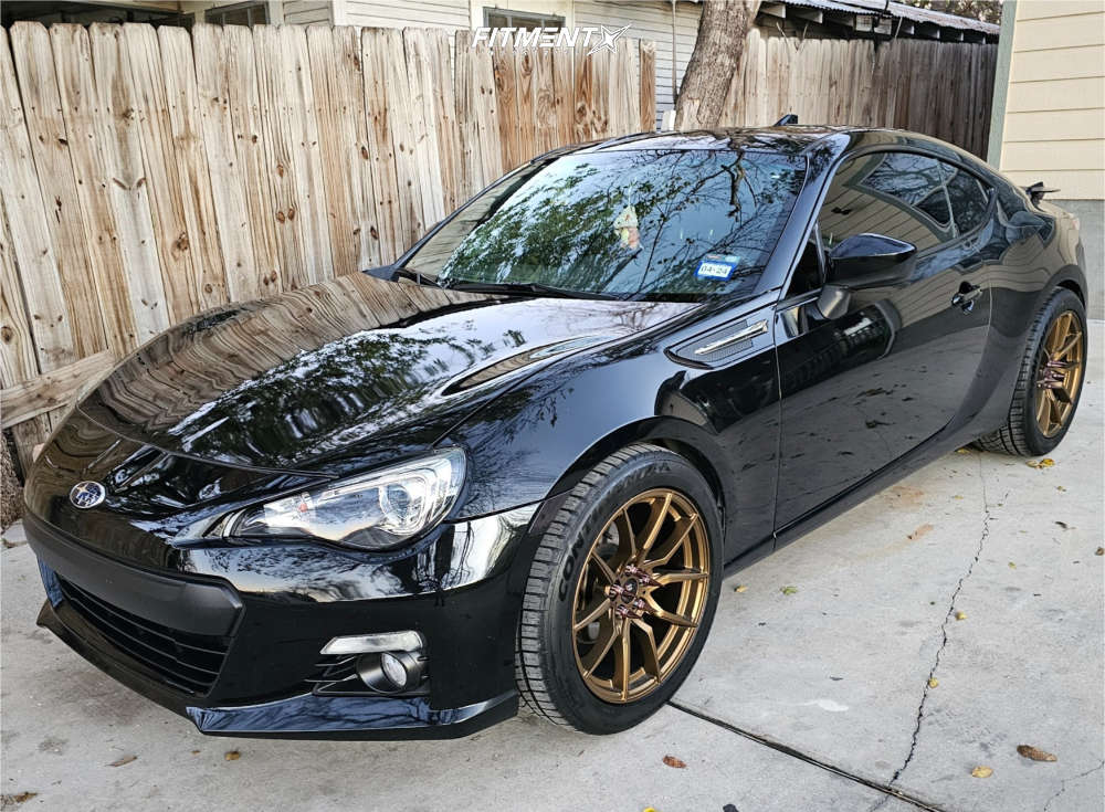 2015 Subaru BRZ Limited with 18x9.5 Option Lab R716 and Continental 275x40 on Stock Suspension ...