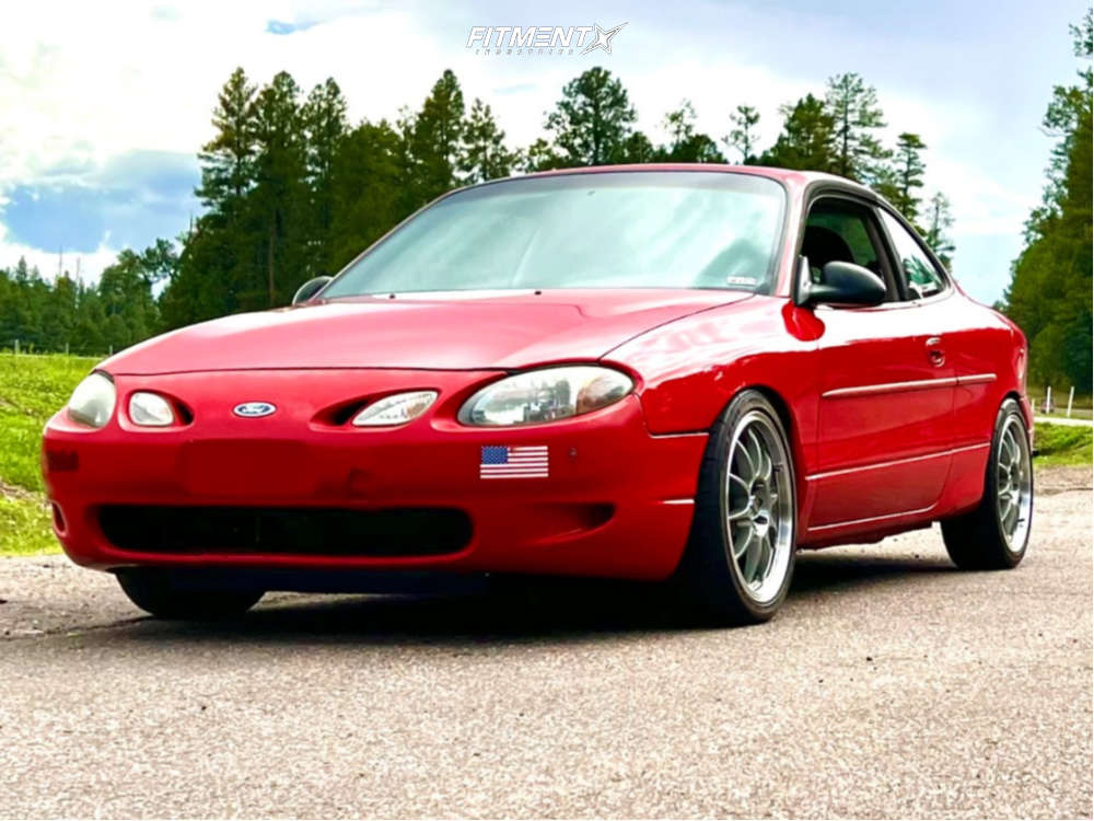 1998 Ford Escort ZX2 Hot Coupe with 17x7 Enkei J10 and Falken 215x40 on ...