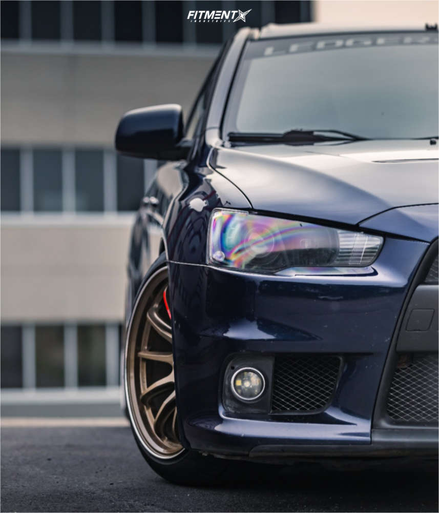 2014 Mitsubishi Lancer Evolution GSR with 18x10.5 Work Emotion Zr10 and ...