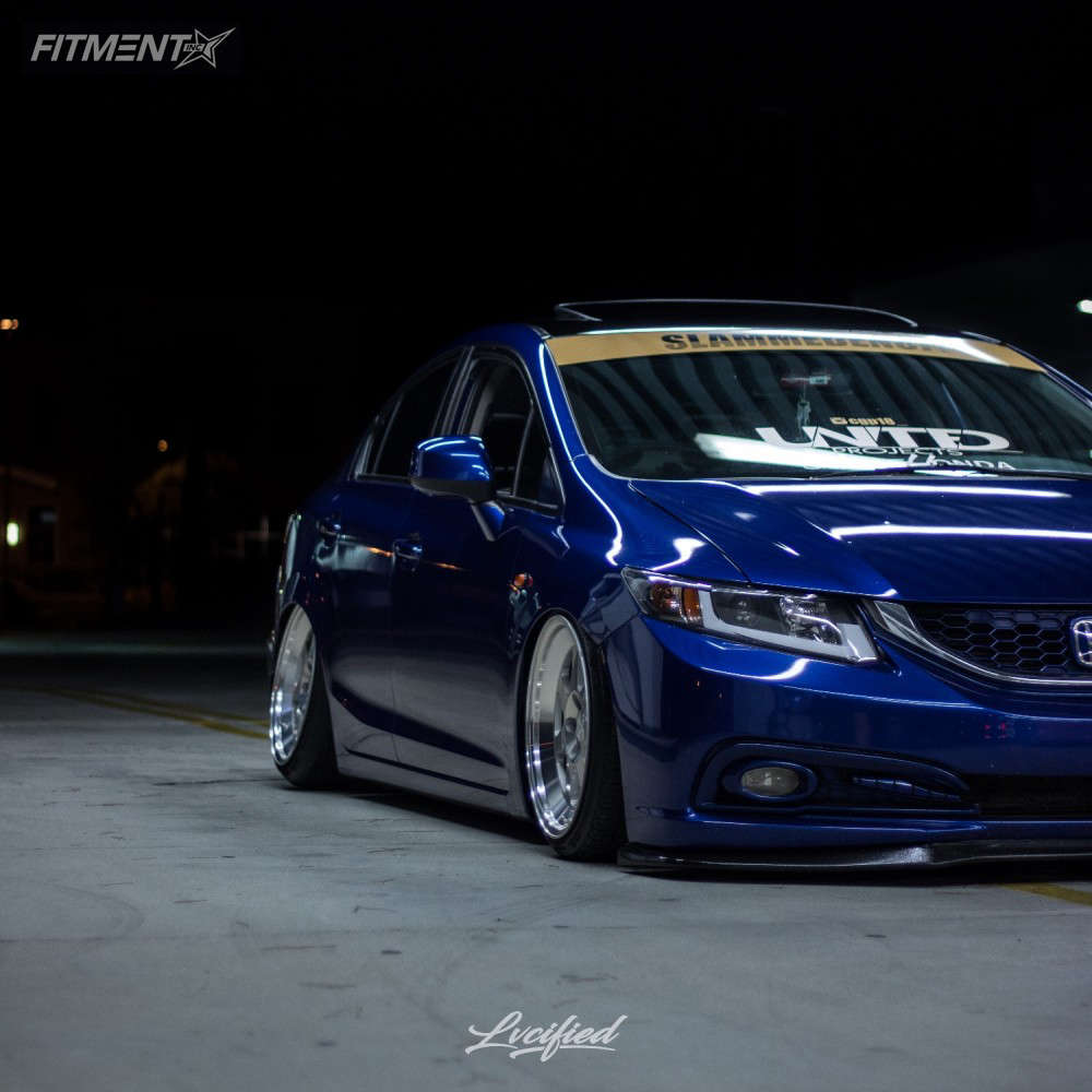 2013 Honda Civic Si with 17x9 Klutch ML7 and Delinte 205x45 on Air ...