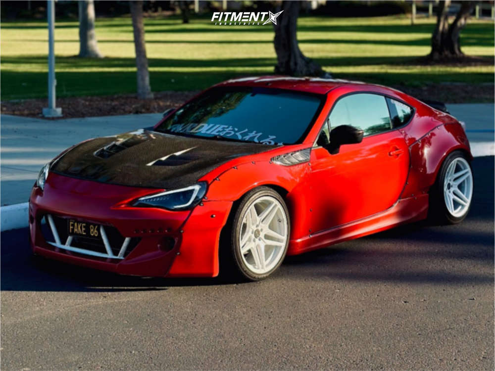 2013 Scion FR-S Base with 18x9.5 ESR Rf15 and Yokohama 255x35 on Coilovers | 2874798 | Fitment ...