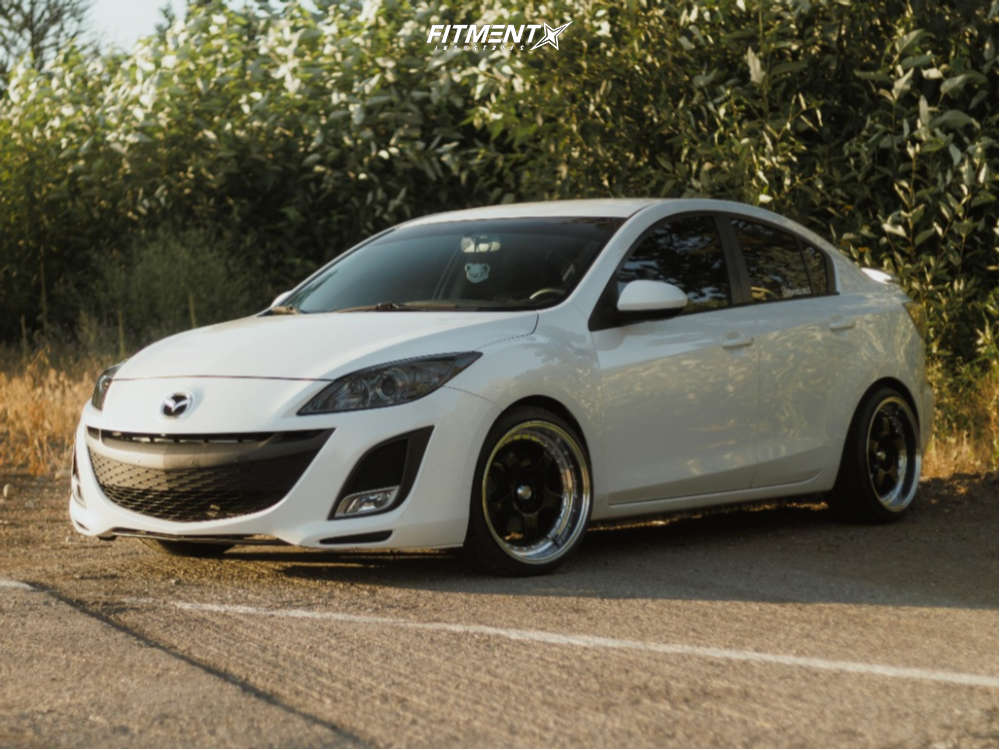 2011 Mazda 3 i with 18x9 Konig Ssm and Nitto 215x35 on Lowering Springs ...