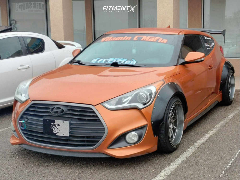 2016 Hyundai Veloster Turbo with 18x10.5 XXR 527d and Kumho 265x35 on ...