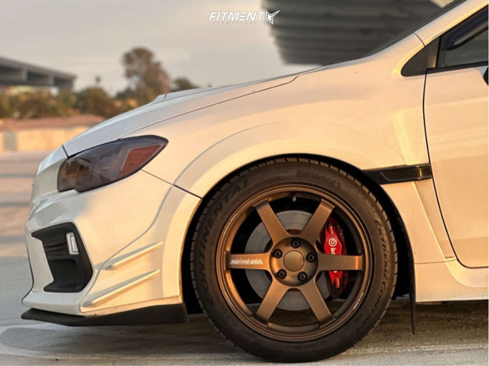 2020 Subaru WRX Base with 18x9.5 Volk Te37 Saga and Continental 265x40 ...