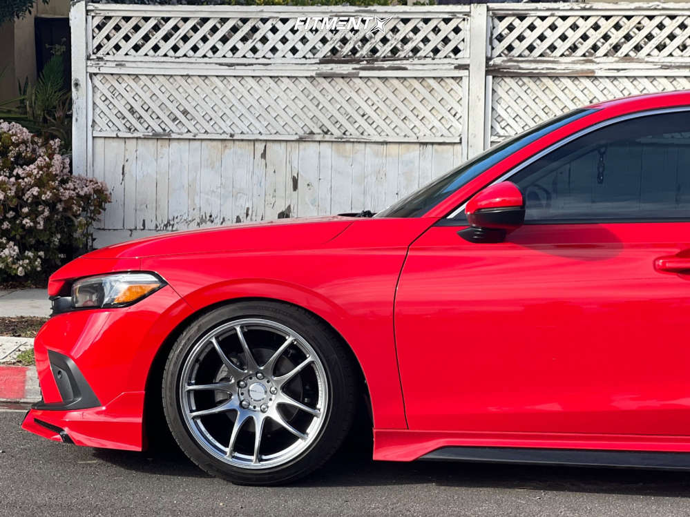 2023 Honda Civic Touring with 18x9.5 Work Emotion Cr Kiwami and ...