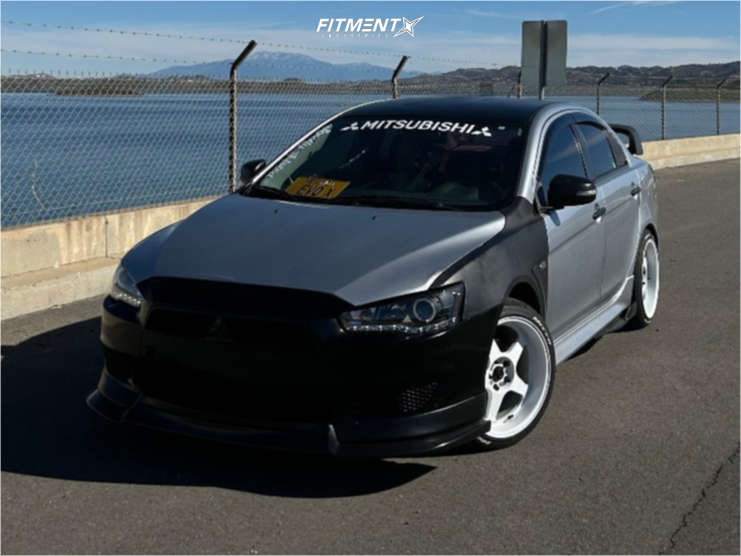 2015 Mitsubishi Lancer ES with 18x9 Vors Sp1 and Nitto 265x35 on Stock ...
