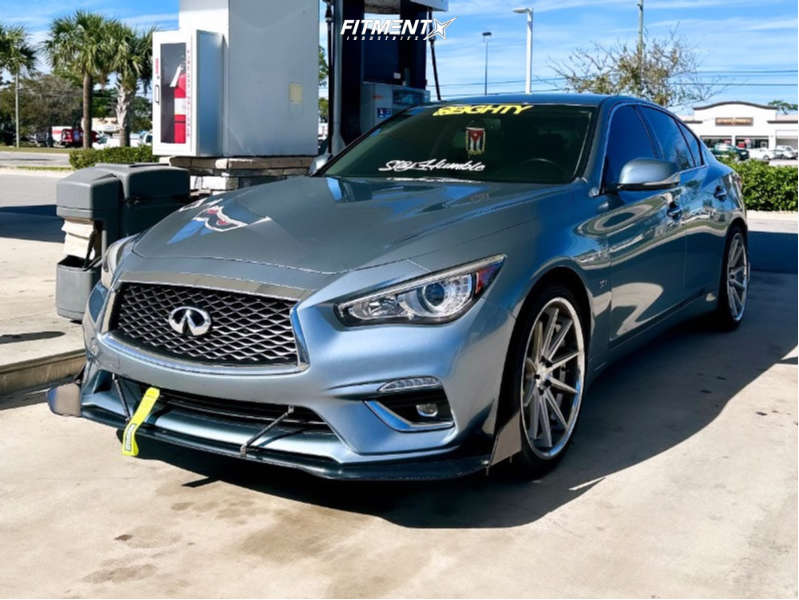 2019 INFINITI Q50 Luxe with 20x9 Ferrada Fr4 and Falken 245x35 on Stock ...