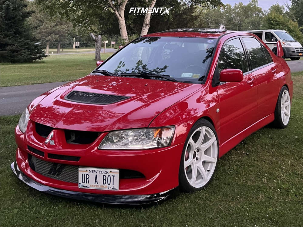 2003 Mitsubishi Lancer Evolution with 18x9.5 Work Emotion T7r and ...