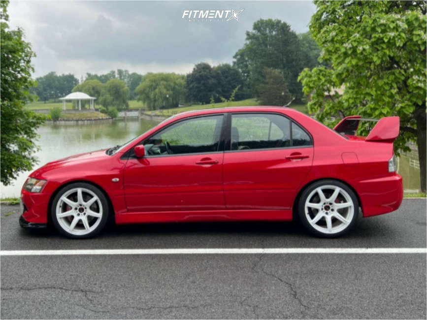 2003 Mitsubishi Lancer Evolution with 18x9.5 Work Emotion T7r and ...