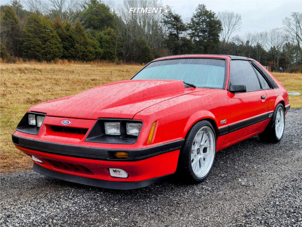 1986 Ford Mustang GT with 18x9.5 ESR Cs11 and Accelera 245x40 on ...