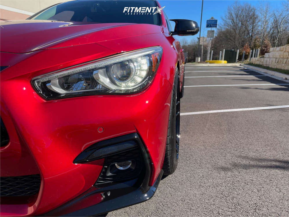 2017 INFINITI Q50 Red Sport 400 with 19x9.5 Enkei Ty5 and Continental ...