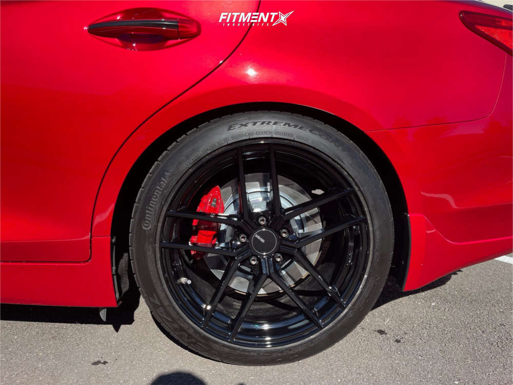 2017 INFINITI Q50 Red Sport 400 with 19x9.5 Enkei Ty5 and Continental ...