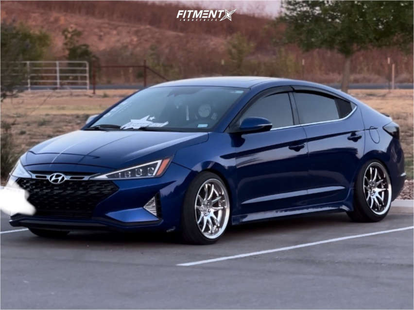 2020 Hyundai Elantra Sport with 18x9.5 Aodhan Ds02 and Continental ...