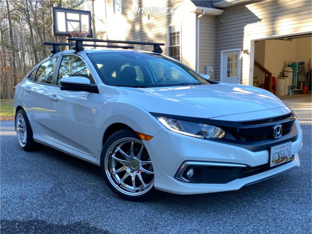 2021 Honda Civic EX with 18x9.5 Aodhan Ds02 and Nitto 235x40 on Stock ...