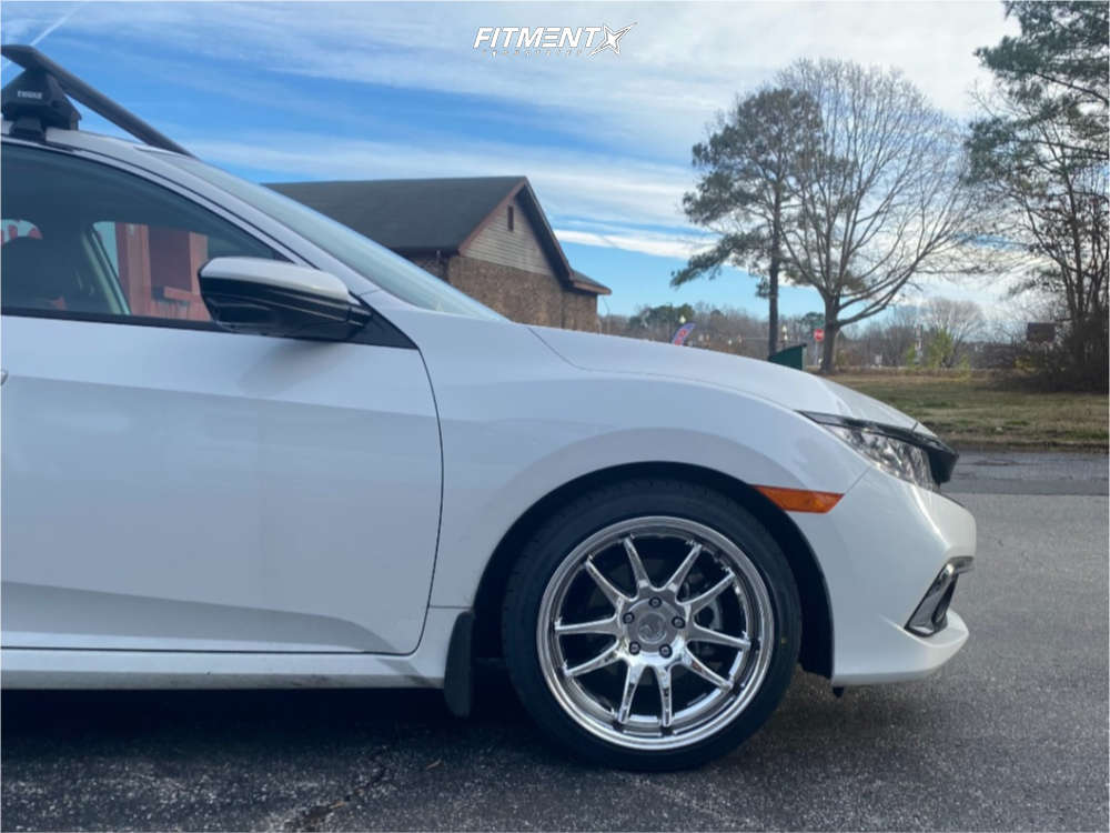 2021 Honda Civic EX with 18x9.5 Aodhan Ds02 and Nitto 235x40 on Stock ...