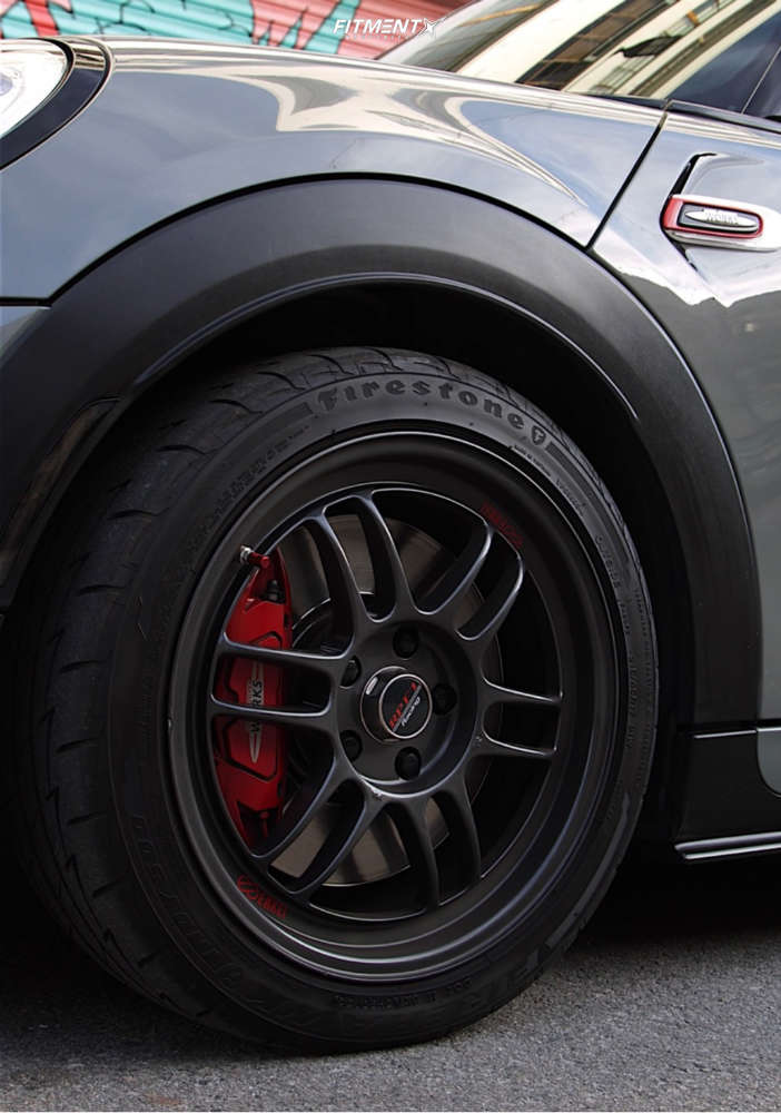 2017 Mini Cooper John Cooper Works with 17x7.5 Enkei Rpf1 and Firestone ...