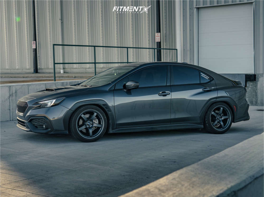 2022 Subaru WRX Premium with 18x9.5 Gram Lights 57cr and Dunlop 245x40 on Lowering Springs ...