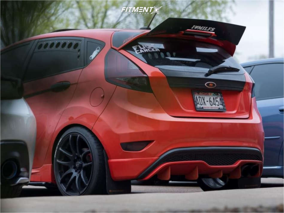 2014 Ford Fiesta ST with 17x8 Vors Tr4 and Nitto 205x40 on Lowering ...