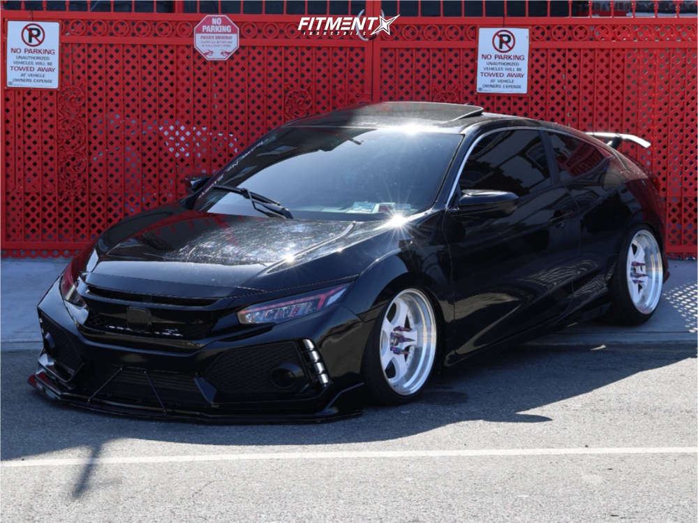 2018 Honda Civic Si with 18x9.5 MST Mt07 and Vercelli 225x40 on Air ...