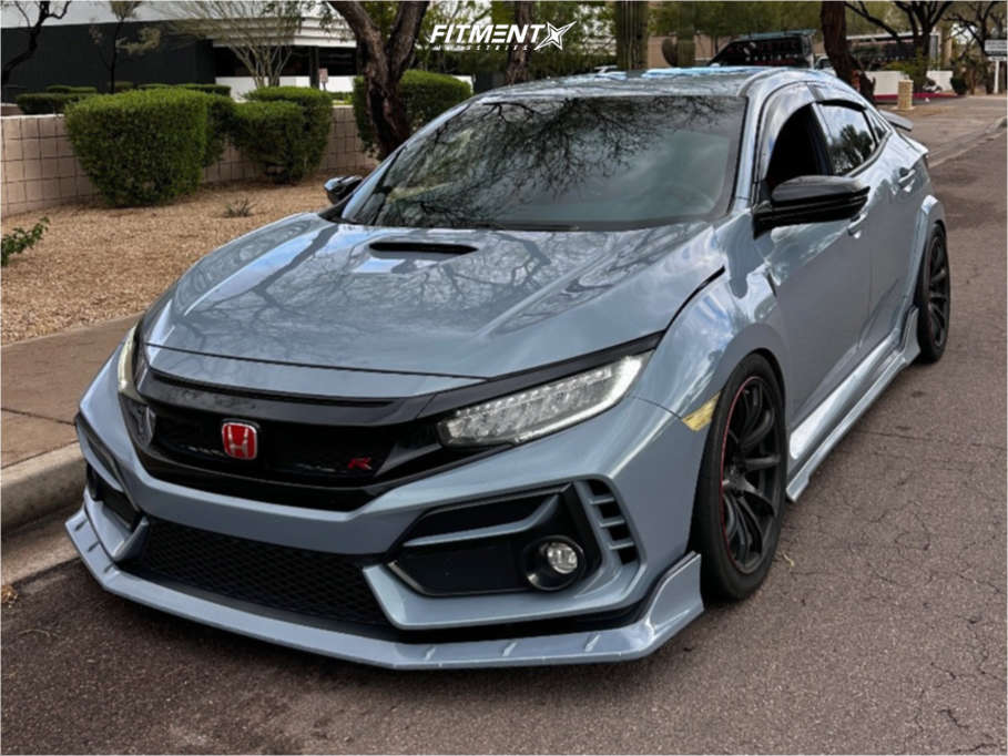 2021 Honda Civic Type R with 18x9.5 Gram Lights 57transcend and Nitto ...