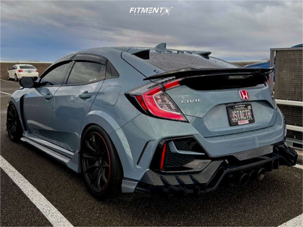 2021 Honda Civic Type R with 18x9.5 Gram Lights 57transcend and Nitto ...