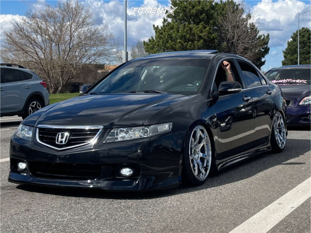 2004 Acura TSX Base with 18x8.5 Anovia Kano and Westlake 215x35 on Coilovers | 2954252 | Fitment ...