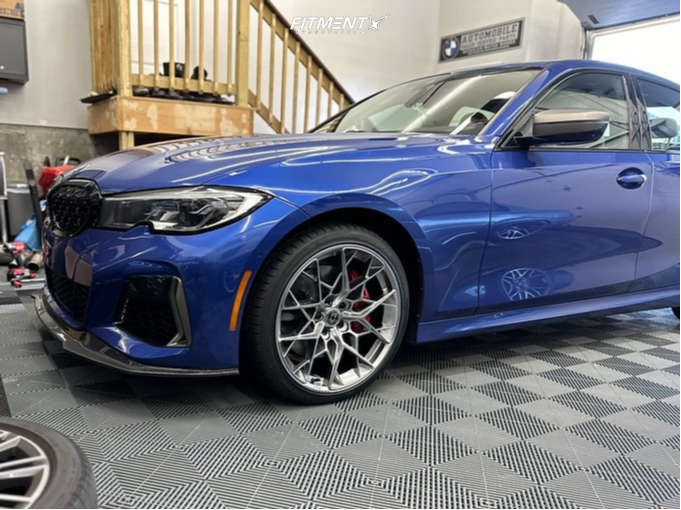2021 BMW M340i XDrive Base with 19x8.5 HRE FlowForm Ff10 and Hankook 225x40 on Stock Suspension ...