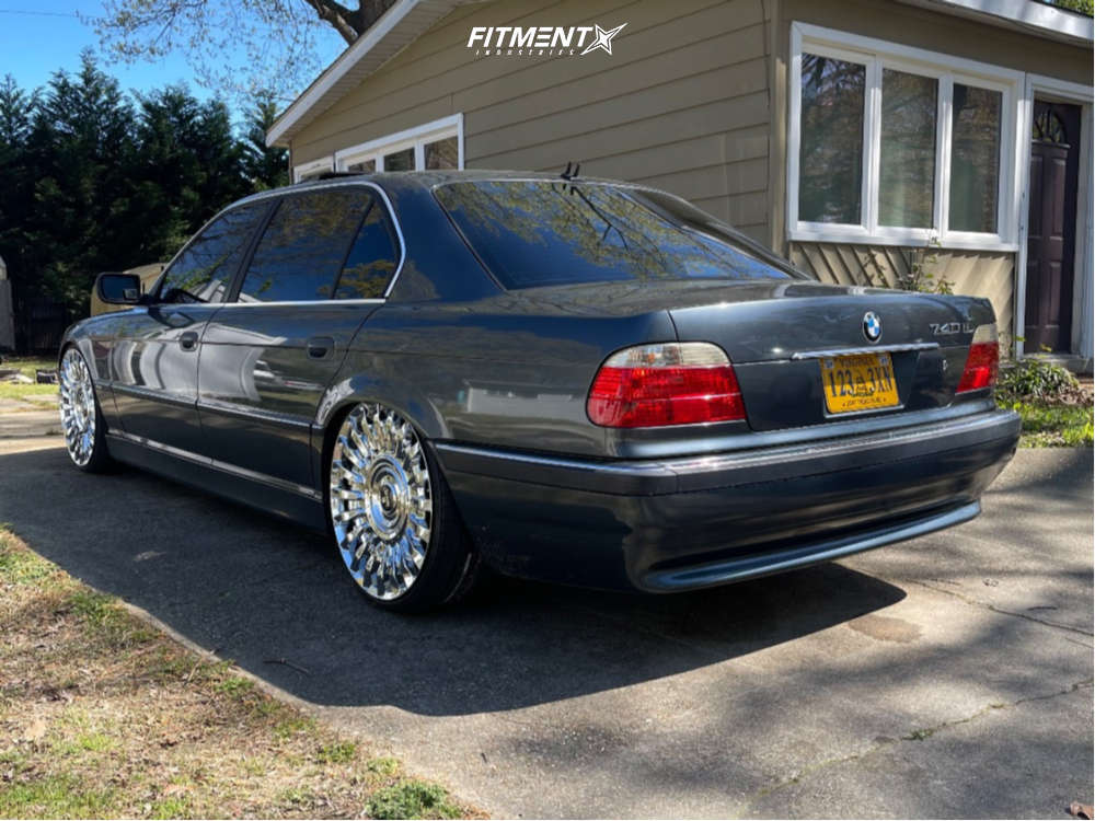 2001 BMW 740iL Base with 22x9 DUB Honcho and Lexani 235x30 on Coilovers ...