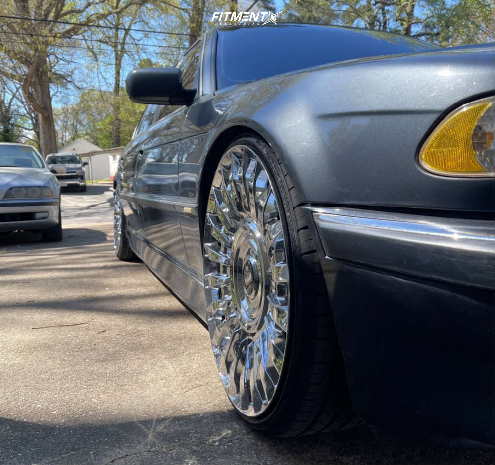 2001 BMW 740iL Base with 22x9 DUB Honcho and Lexani 235x30 on Coilovers ...