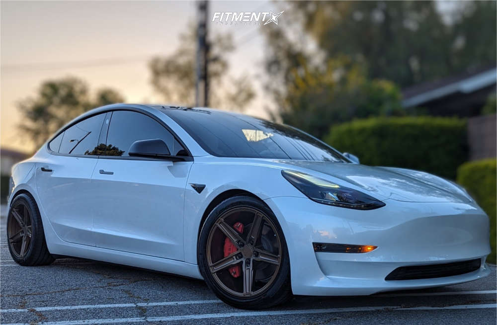 2023 Tesla 3 Base with 18x9.5 Verde Spry and Atlas 265x40 on Stock ...