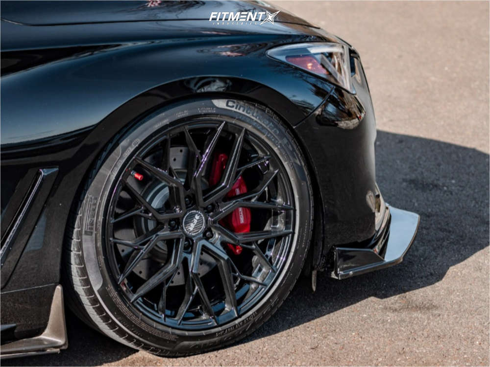 2018 INFINITI Q60 Luxe with 19x9.5 F1R Fs3 and Pirelli 255x40 on ...