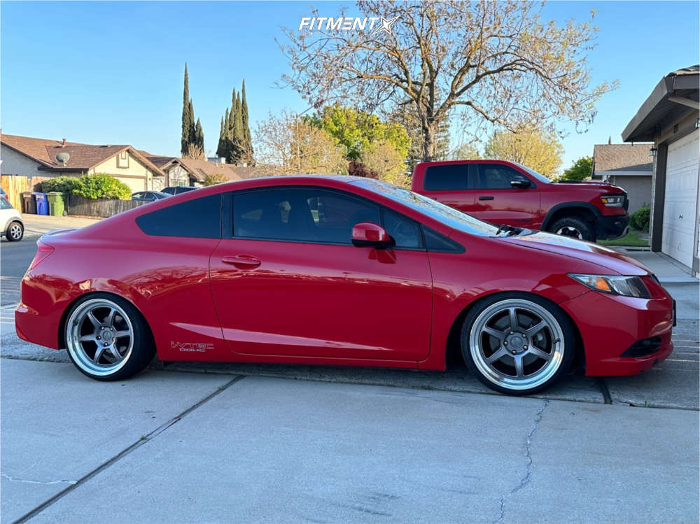 2013 Honda Civic Si with 18x9 Kansei Roku and Lexani 215x35 on ...