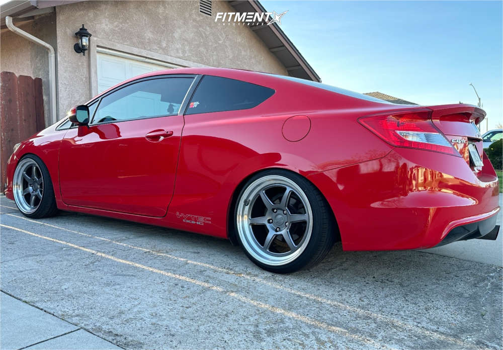 2013 Honda Civic Si with 18x9 Kansei Roku and Lexani 215x35 on ...