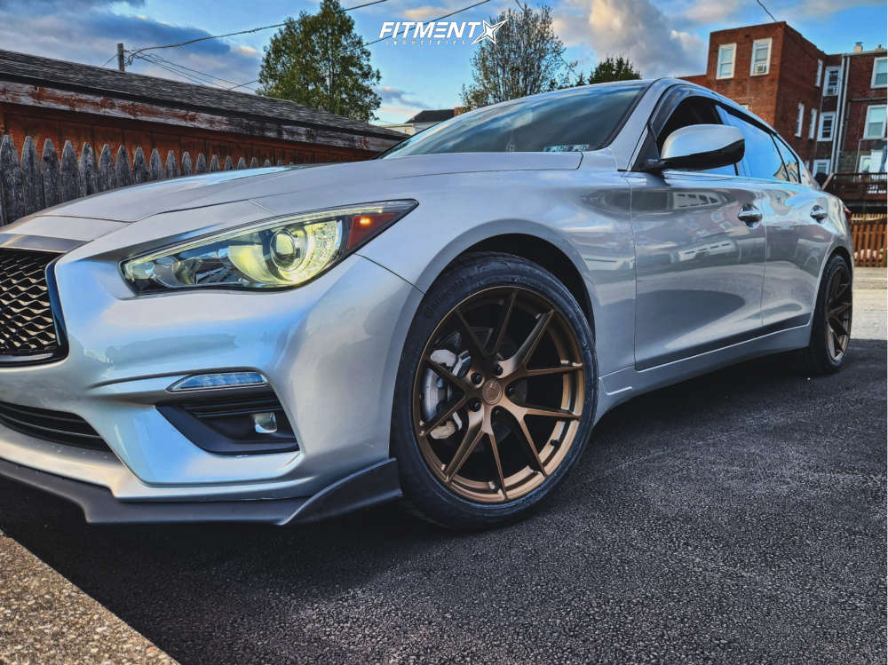 2019 INFINITI Q50 Luxe with 19x9.5 Aodhan Aff7 and Continental 255x40 on Stock Suspension ...