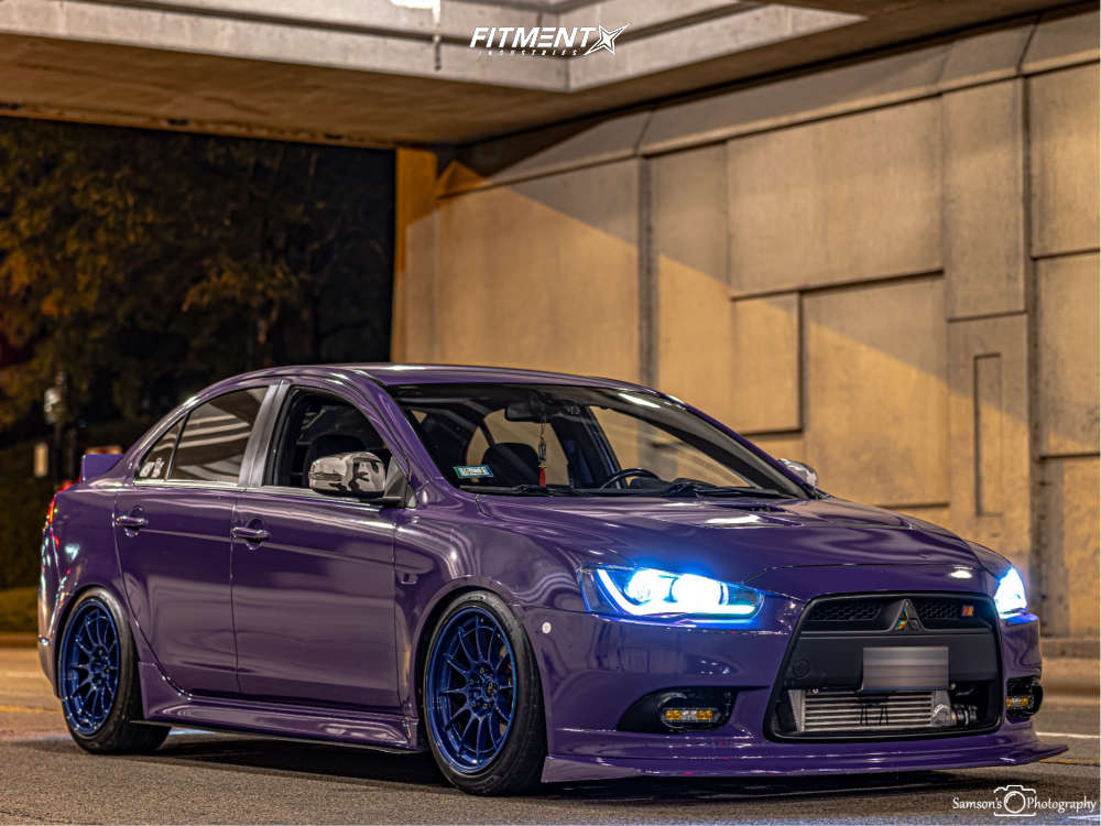 2016 Mitsubishi Lancer Ralliart with 18x9.5 Enkei Nt03 and Bridgestone ...