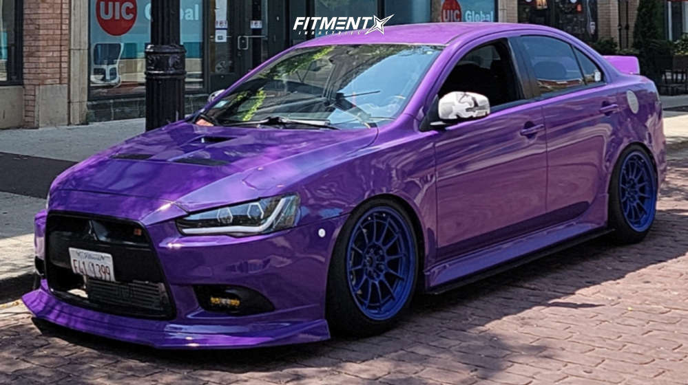 2016 Mitsubishi Lancer Ralliart with 18x9.5 Enkei Nt03 and Bridgestone ...