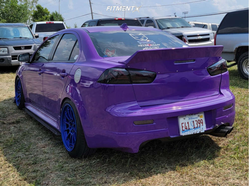 2016 Mitsubishi Lancer Ralliart with 18x9.5 Enkei Nt03 and Bridgestone ...
