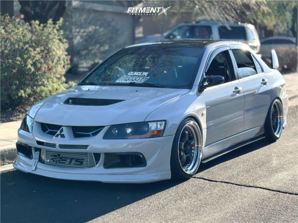 2003 Mitsubishi Lancer Evolution with 18x9.5 Work Meister S1 3p and ...