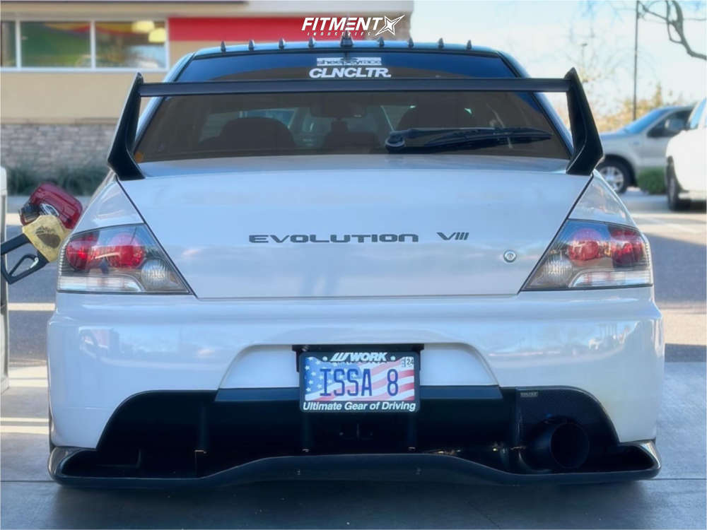 2003 Mitsubishi Lancer Evolution with 18x9.5 Work Meister S1 3p and ...