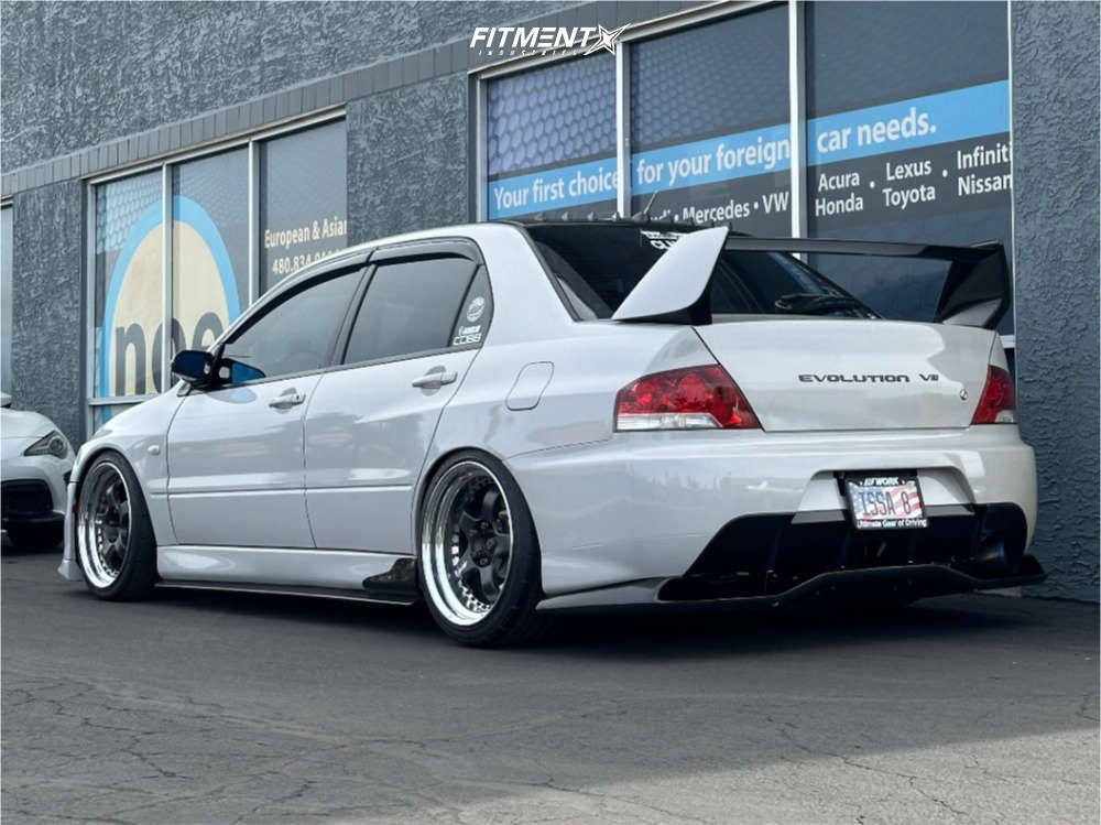 2003 Mitsubishi Lancer Evolution with 18x9.5 Work Meister S1 3p and ...